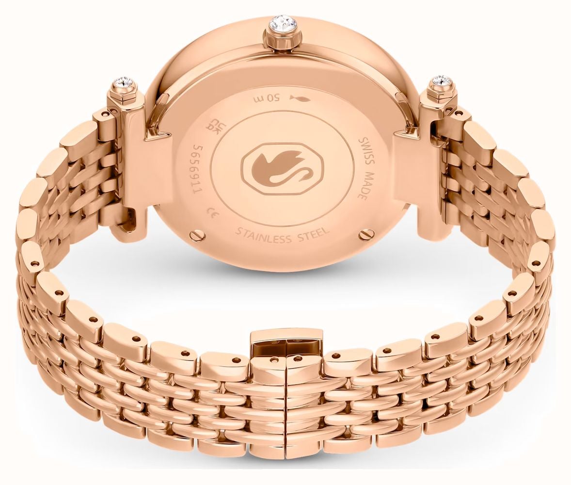 Swarovski Crystalline Wonder (35mm) Silver Dial / Rose-Gold PVD ...
