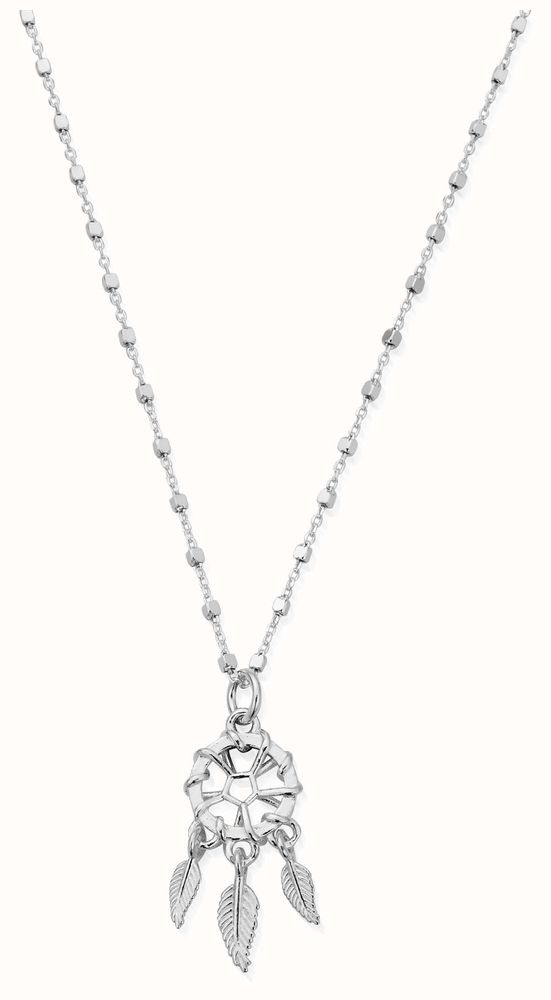 ChloBo Delicate Cube Chain Dream Catcher Necklace Sterling Silver SNDC3290 First Class Watches IRL