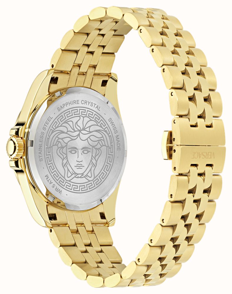 Versace Men's VERSACE ANTEO (41mm) Black Dial / Gold-Tone Stainless ...
